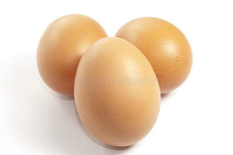 Uova su sfondo bianco immagine stock. Immagine di organico - 18302095