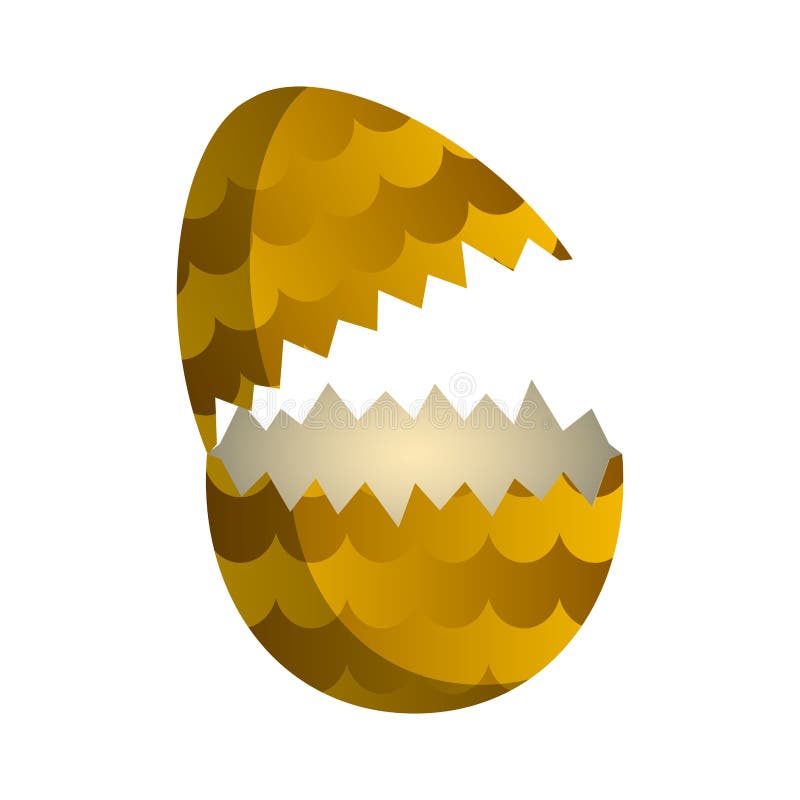 Uovo di Pasqua Rotto illustrazione vettoriale. Illustrazione di icona ...