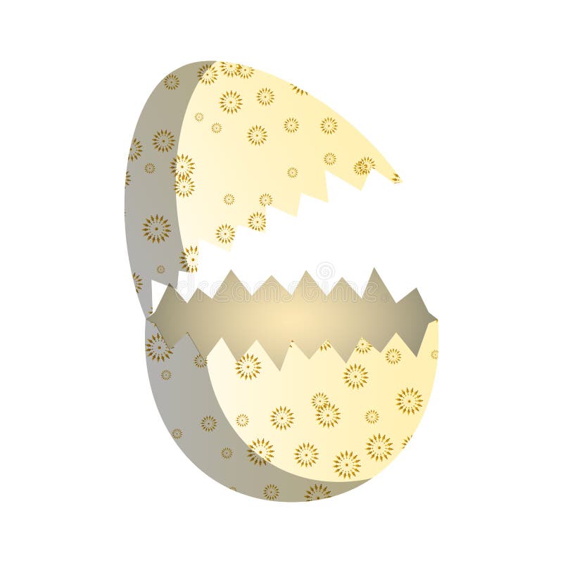 Uovo di Pasqua Rotto illustrazione vettoriale. Illustrazione di ...