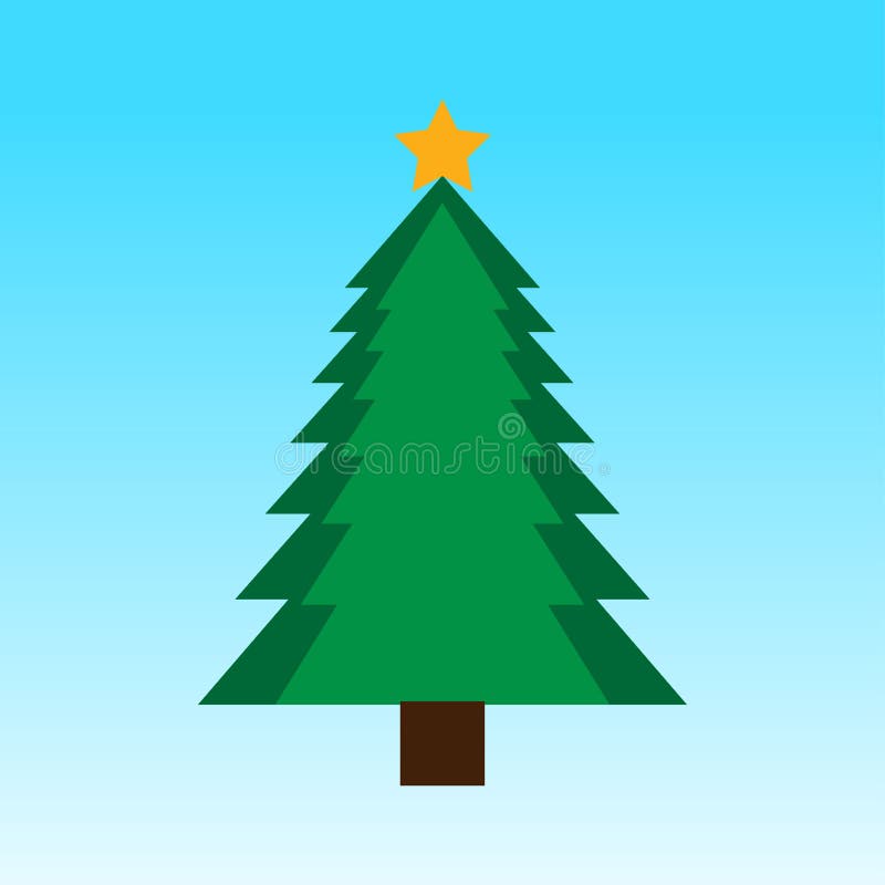 Christmas Tree Geometric Shape with Abstract Pattern Icon Vector Art ...
