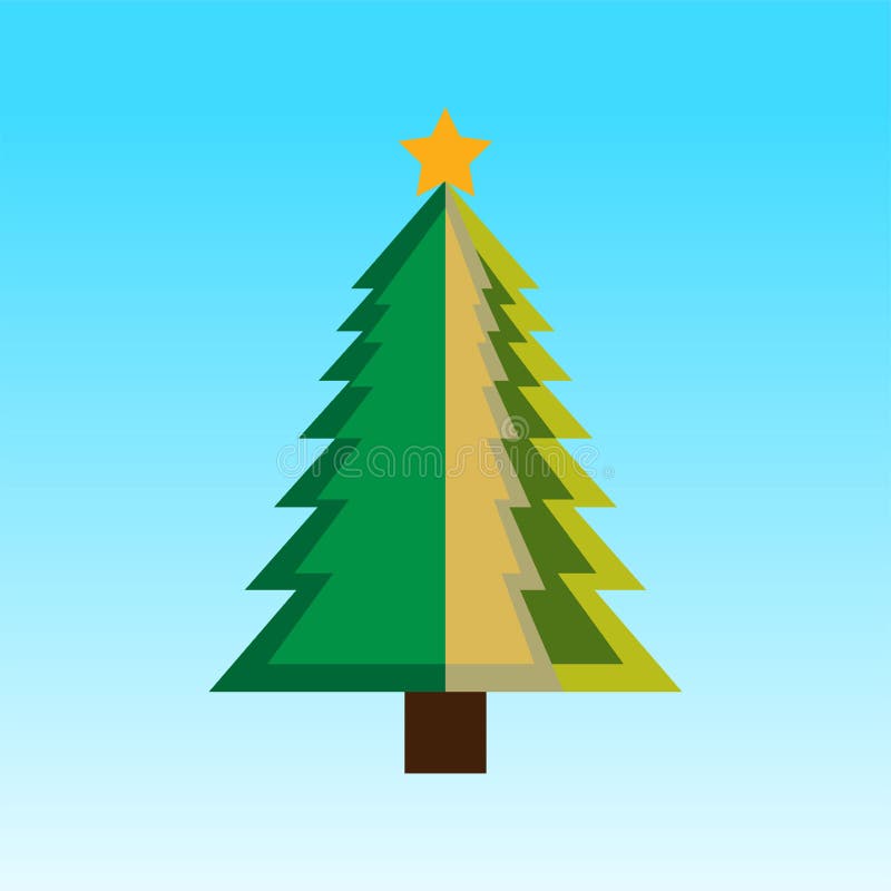 Christmas Tree Geometric Shape with Abstract Pattern Icon Vector Art ...