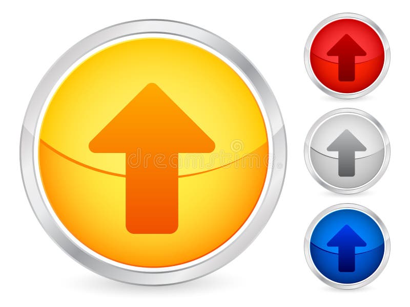 Up arrow button stock vector. Illustration of icon, click - 8279327