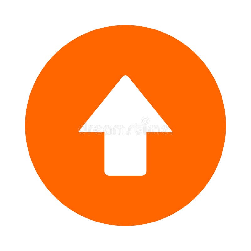 Up arrow and circle stock vector. Illustration of direction - 221285774