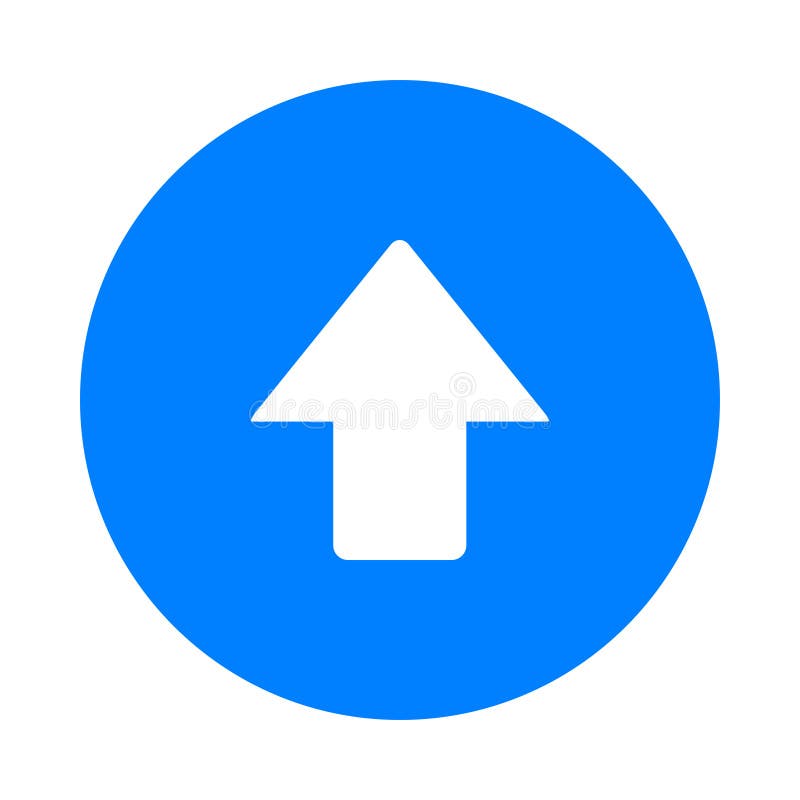 Up arrow and circle stock vector. Illustration of arrow - 223693566