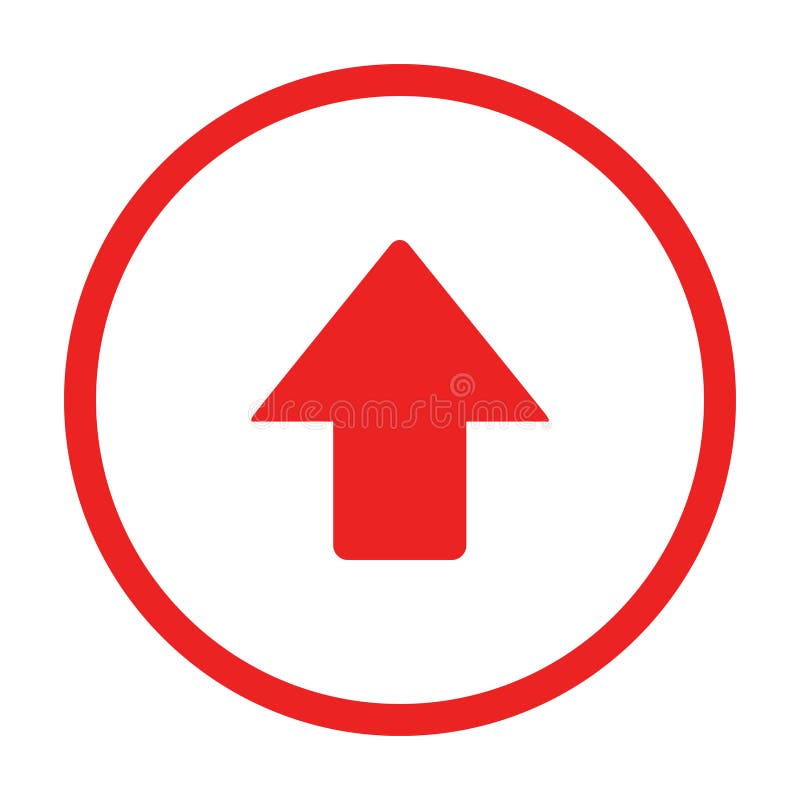 Up arrow and circle stock vector. Illustration of vector - 226802963