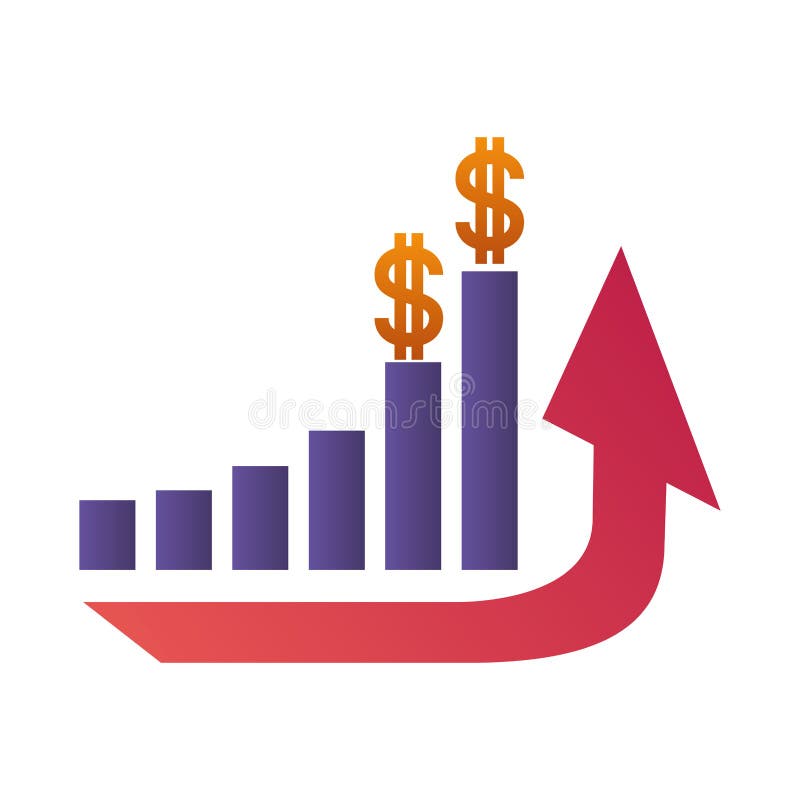 Increase arrow design stock illustration. Illustration of digital ...