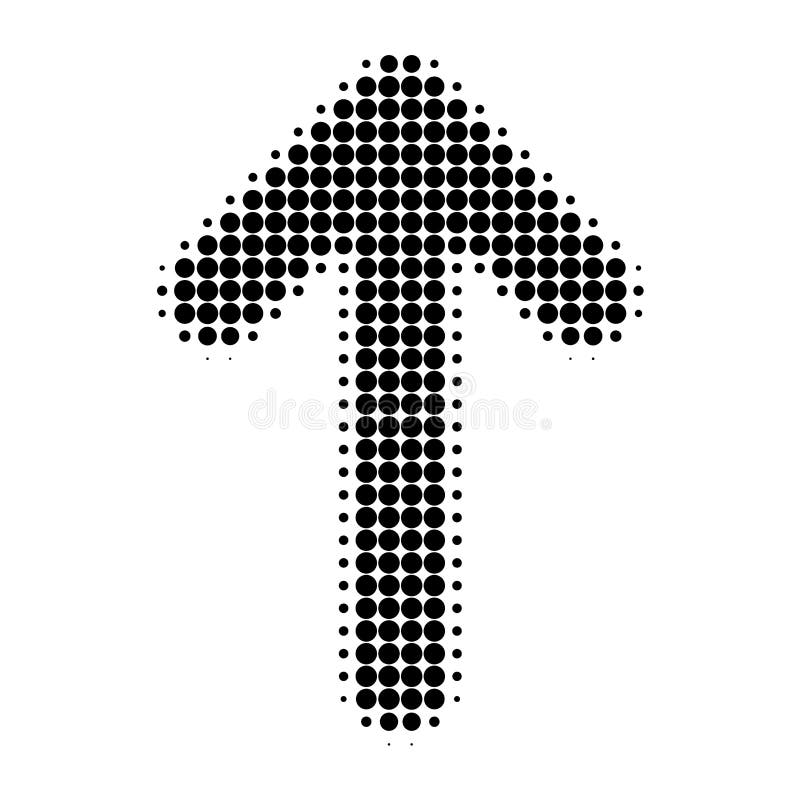 Arrow Up Halftone Dotted Icon Stock Vector - Illustration of point ...