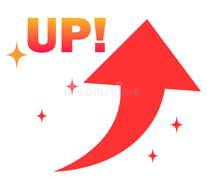 Up Arrow Icon – Growth and Increase Symbol Stock Illustration ...