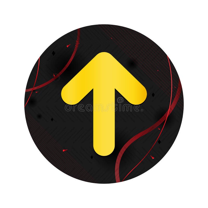 Up Arrow Icon Elegant Black Round Button Stock Vector - Illustration of ...