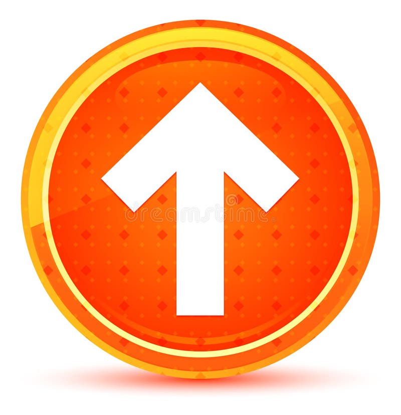 Orange UP shiny 3d arrow stock vector. Illustration of element - 117211493