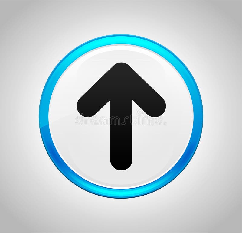 Up Arrow Icon Round Blue Push Button Stock Illustration - Illustration ...