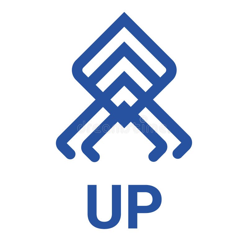 Up Arrow Logo Template for Company Stock Vector - Illustration of black ...