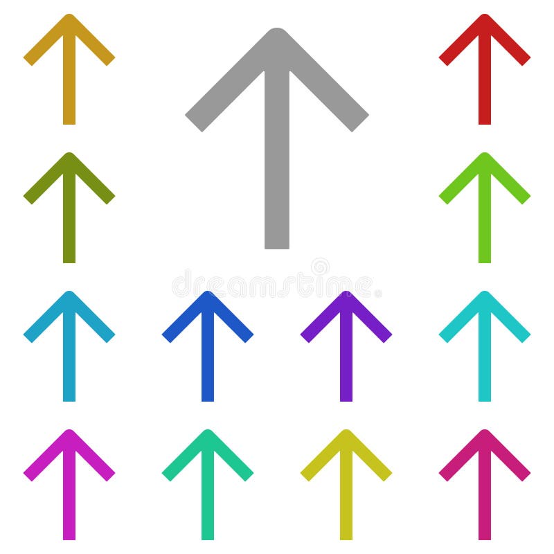 Up Arrow Multi Color Icon. Simple Glyph, Flat Vector of Arrow Icons for ...
