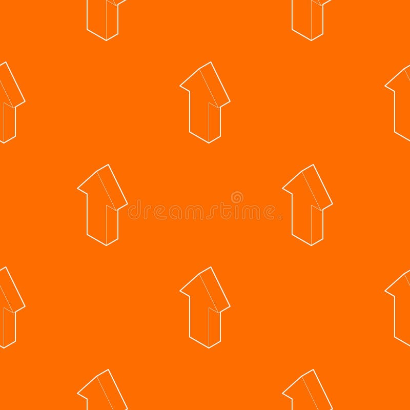 Up Arrow Pattern Vector Orange Stock Vector - Illustration of increase ...