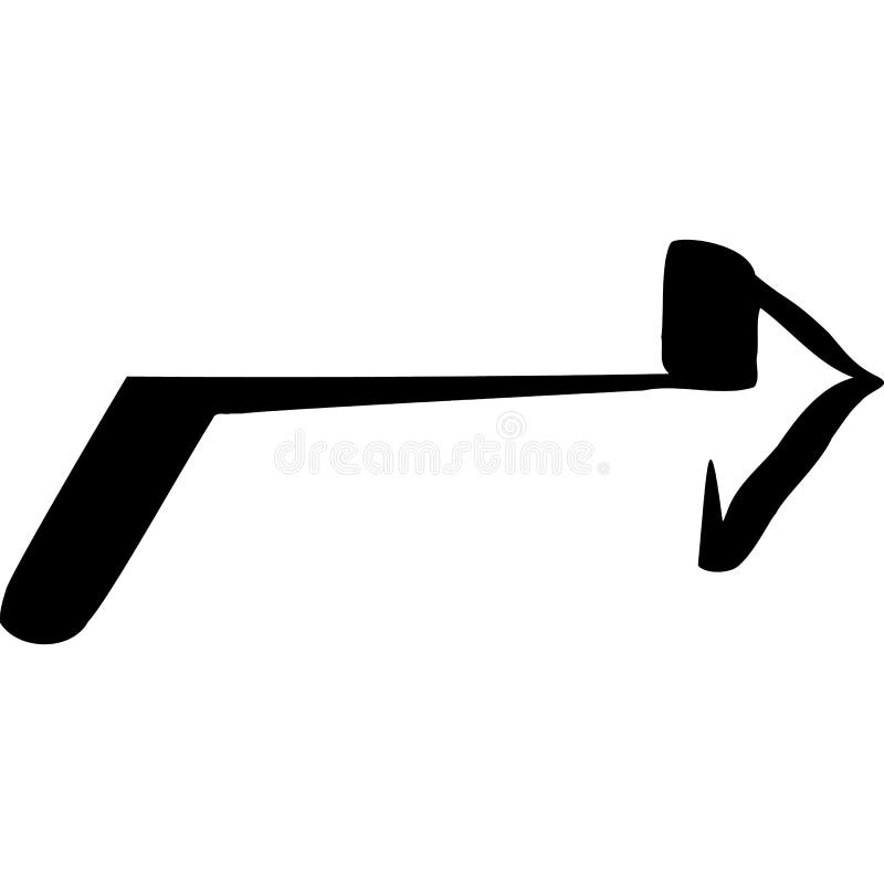 Up Arrow Right Sketch Vector Illustration Stock Vector - Illustration ...