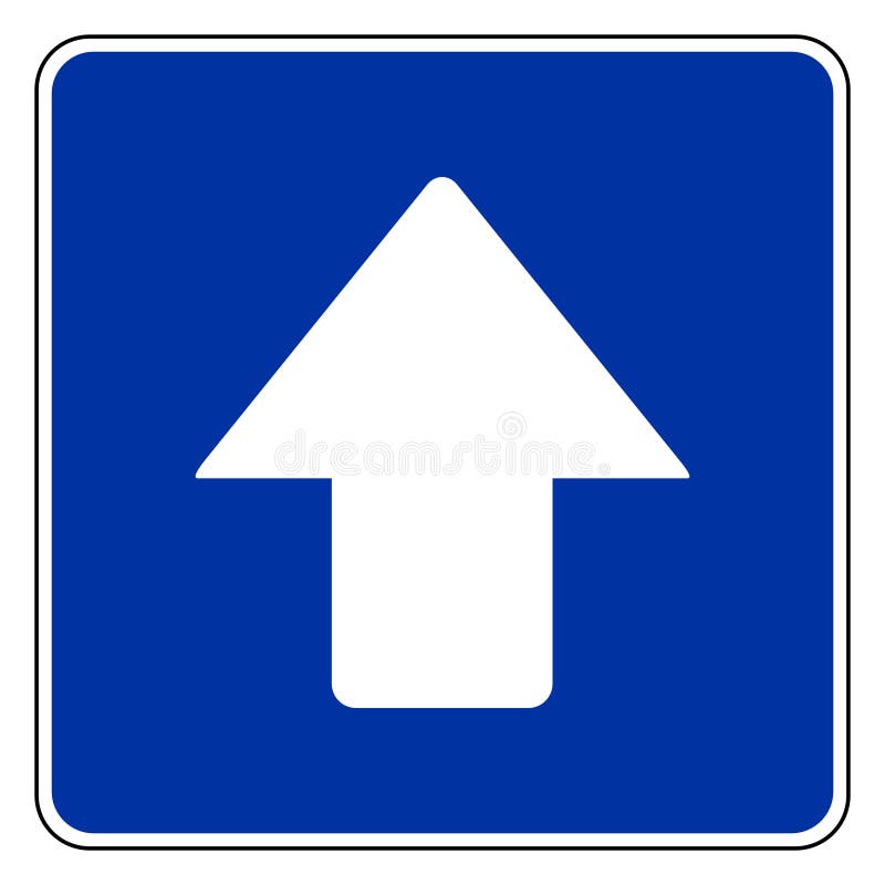 Up arrow and road sign stock vector. Illustration of icon - 228344590