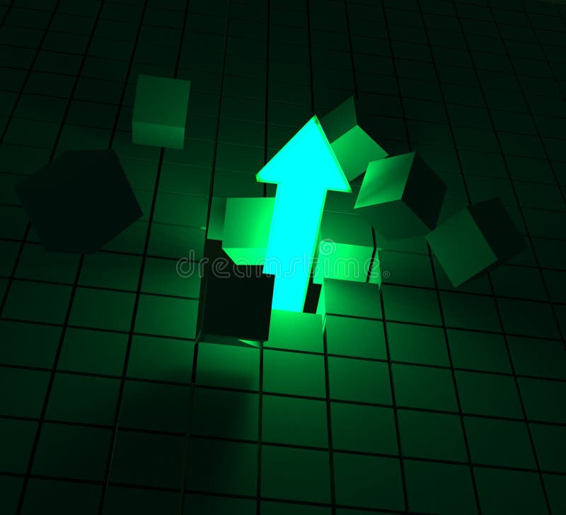 Up Arrow Showing Growth and Progress Stock Illustration - Illustration ...