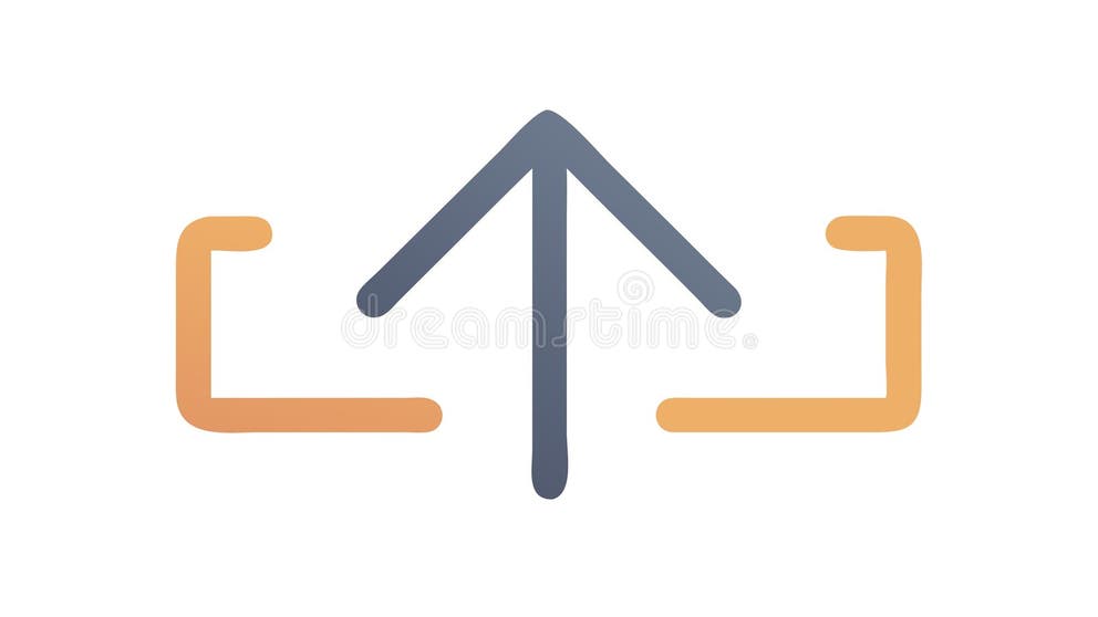 Up Arrow Upload Outline Vector Icon for Data Transfer, Vector Design ...