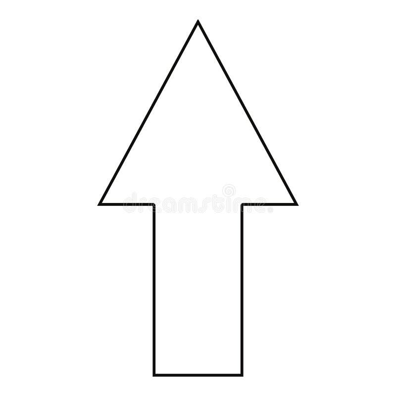 Up Arrow on White Background Stock Vector - Illustration of modern ...