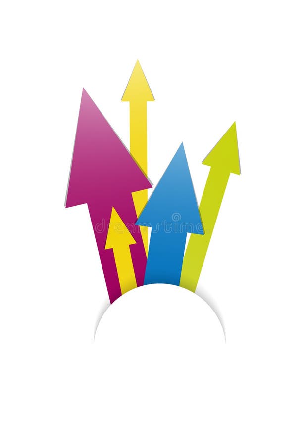 Arrows going up stock illustration. Illustration of creative - 31014122