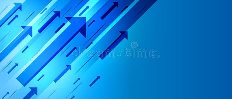 Up Arrows on Blue Abstract Background Illustration Stock Illustration ...