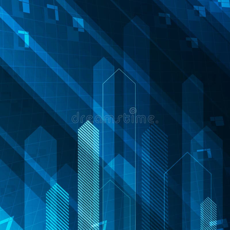 Up Arrows on Blue Abstract Technology Background. Successful or ...
