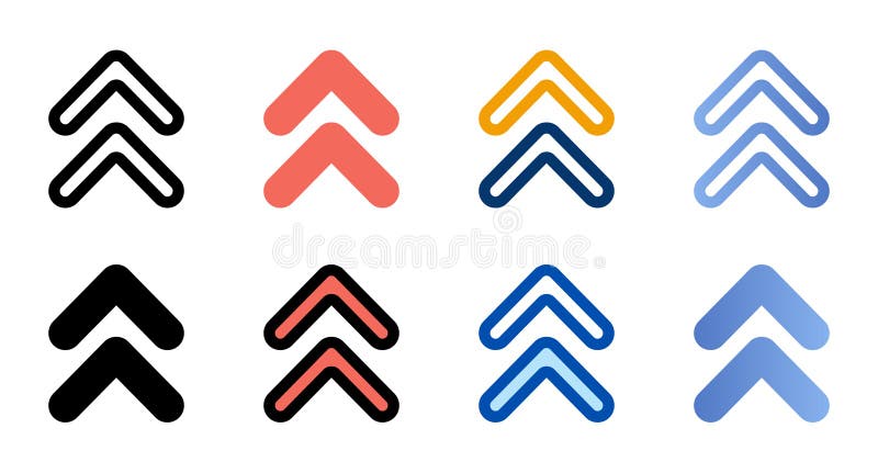 Up Arrows Icons in Different Style. Up Arrows Icons. Different Style ...