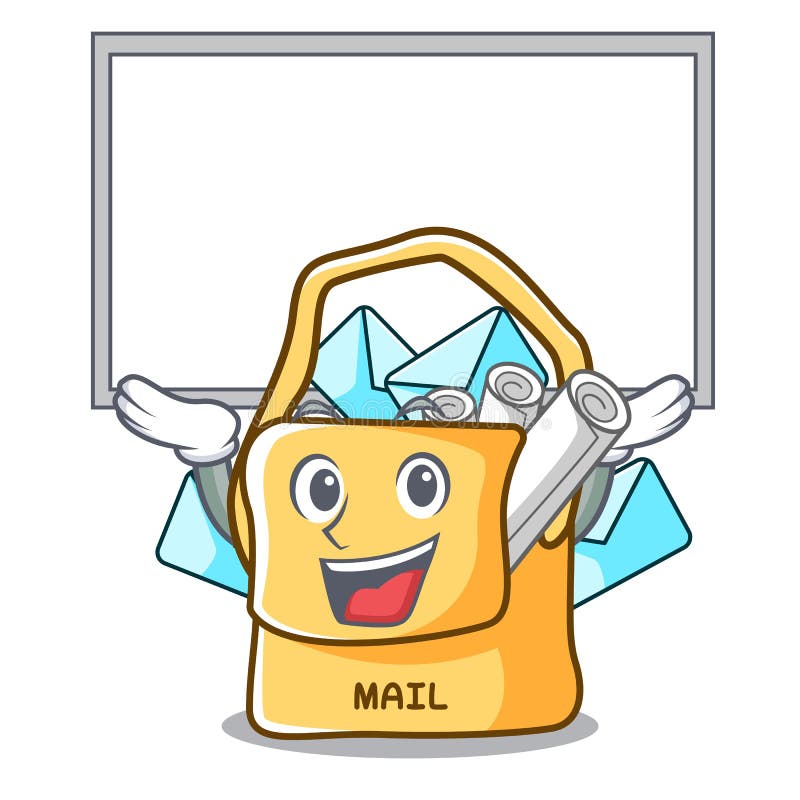 Up Board Bag Sack Fill in Cartoon Mail Stock Vector - Illustration of ...