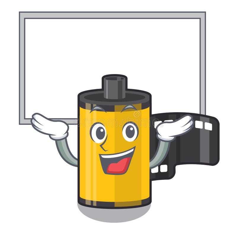 Up Board Camera Roll in the Mascot Shape Stock Vector - Illustration of ...