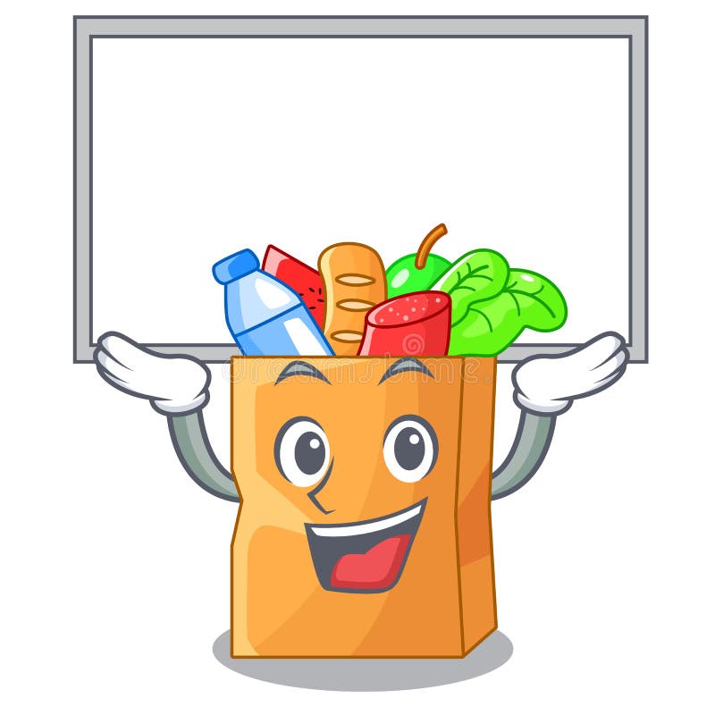 Up Board Food Bag Package of Shape Cartoon Stock Vector - Illustration ...