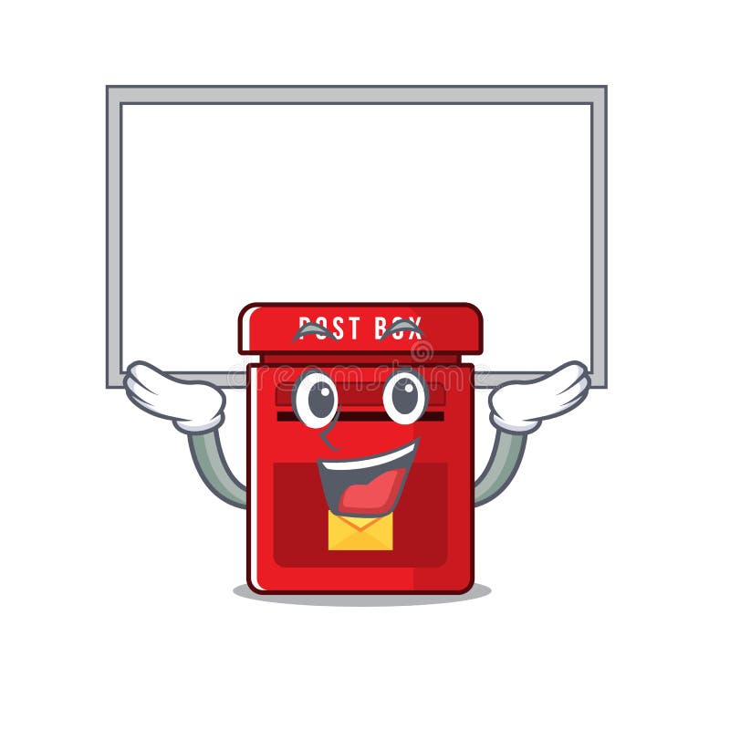 Up Board Happy Mailbox in with Cartoon Cute Stock Vector - Illustration ...