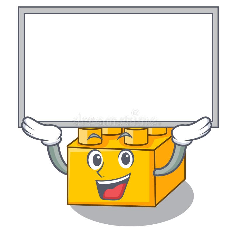Up Board Plastic Building Blocks Cartoon on Toy Stock Vector ...