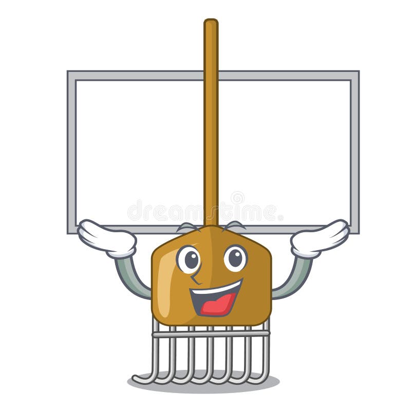 Up Board Rake Character Cartoon Style Stock Vector - Illustration of ...