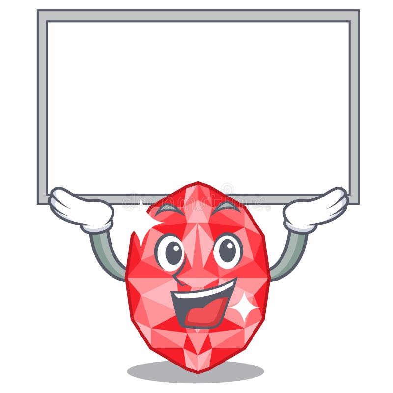 Up Board Ruby Gems in a Cartoon Box Stock Vector - Illustration of ...