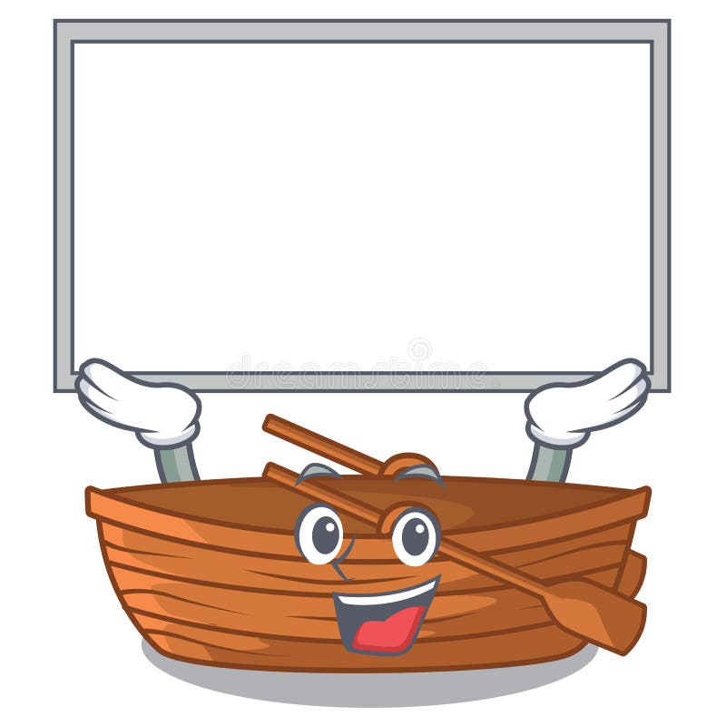 Up Board Wooden Boat in the Cartoon Shape Stock Vector - Illustration ...