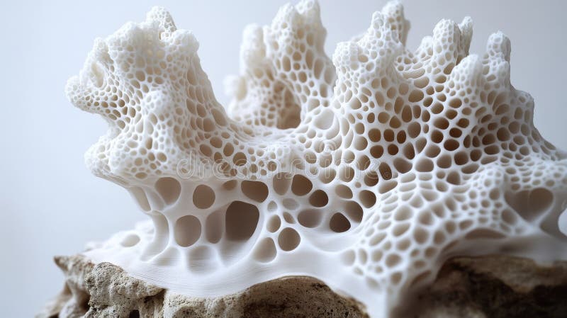 An Up-close Examination of an Intricate White Coral Structure ...
