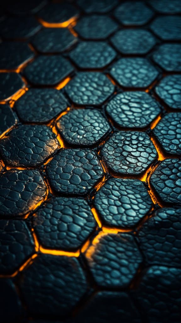 An Up-close Image of a Black, Textured Surface Displaying a Glossy ...