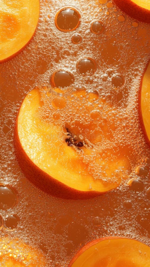 An Up-close Image of a Frothy, Lively Yellow Smoothie with Visible ...