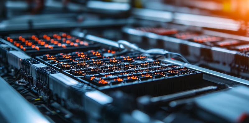 An Up-close Look at a Manufacturing Process that Mass-produces Batteries, Emphasizing the ...