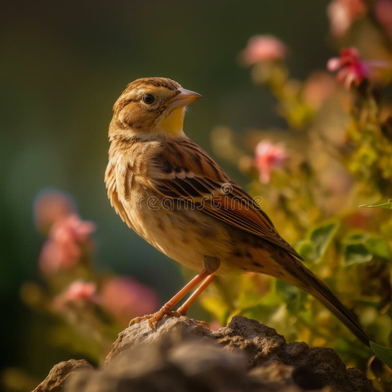 Up Close of Outdoor Lark Bird Stock Illustration - Illustration of ...