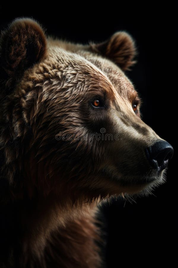 Up Close with a Real Bear: Perfect for Wildlife Posters. Stock ...