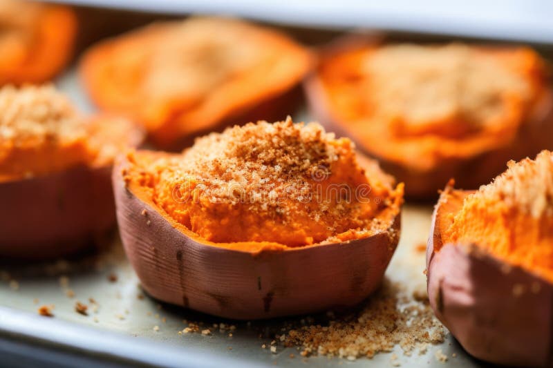 Up-close Shot of Baked Sweet Potato Pulp Stock Photo - Image of ...