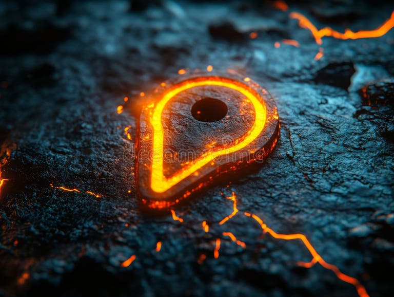 An Up-close Shot of a Digital Navigation Marker on a Lively, State-of ...