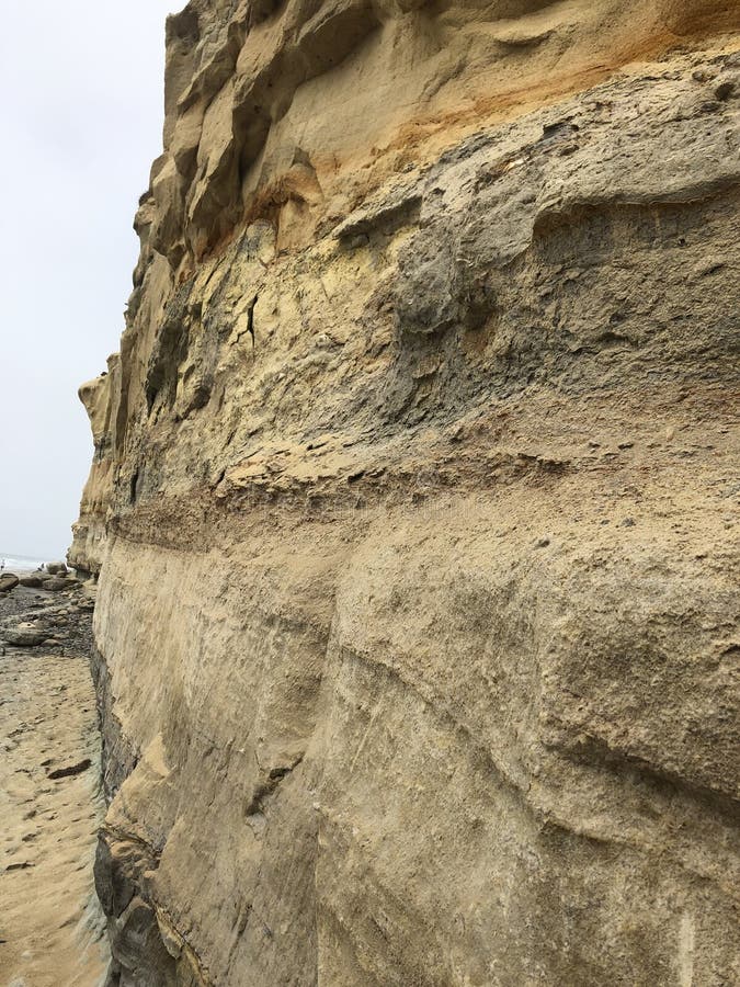 Up Close Sideview of the Cliffs at Torrey Pines State Natural Reserve ...