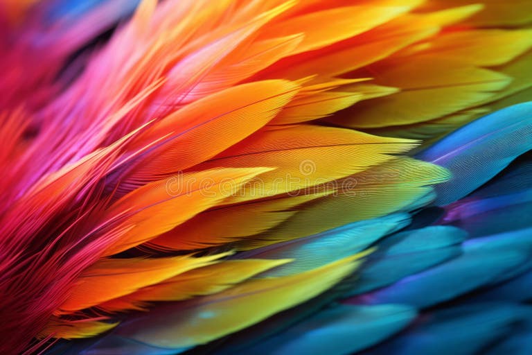 Up-close View of a Bird S Feathers Fluttering Stock Illustration ...