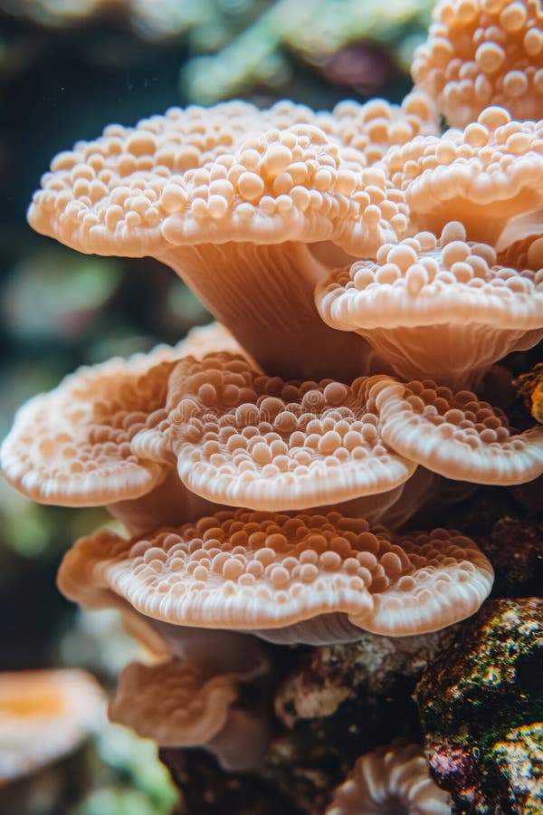 An Up-close View of Coral Emphasizing Its Detailed Textures and Natural ...