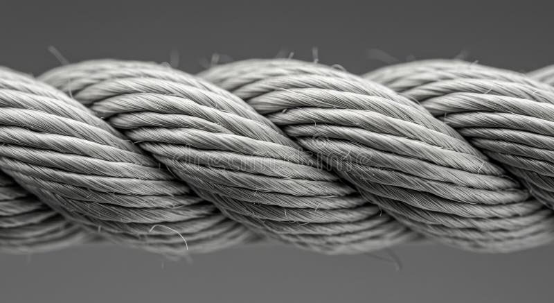 Up Close View of Intertwined White Rope Strands Closeup of Intertwined ...