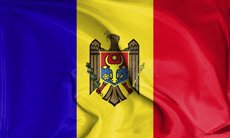 An Up Close View of Micronesia Flag Flying Textures Stock Illustration ...