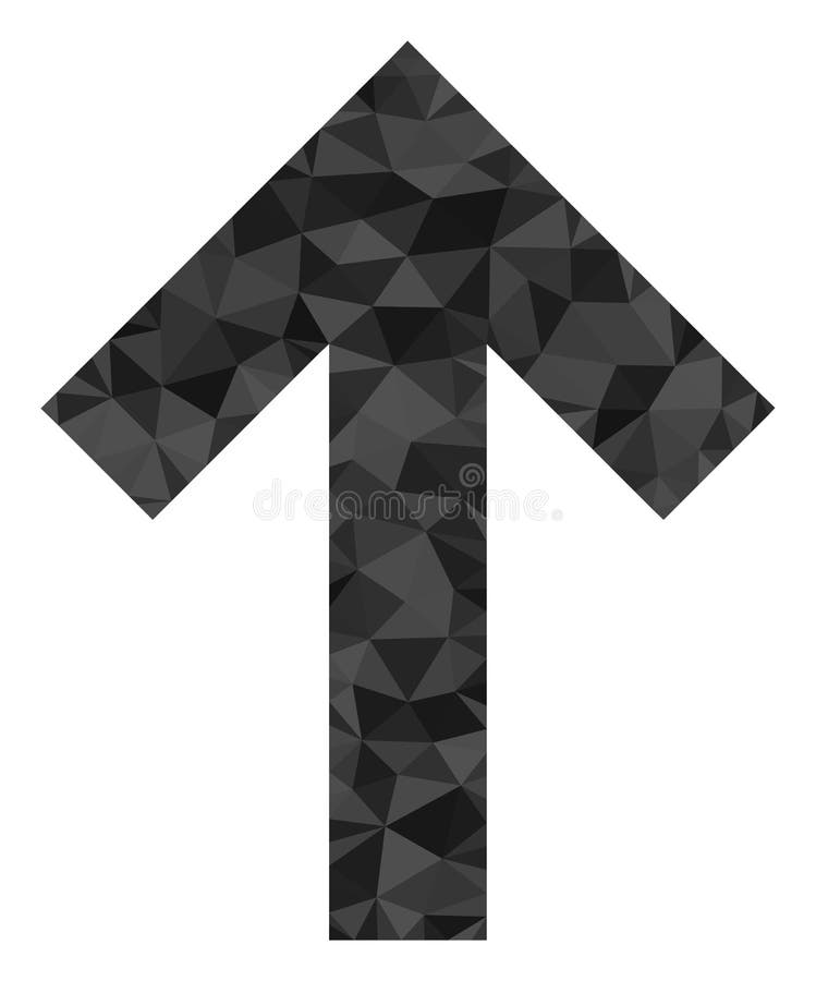 Up Direction Arrow Triangle Filled Icon Stock Vector - Illustration of ...