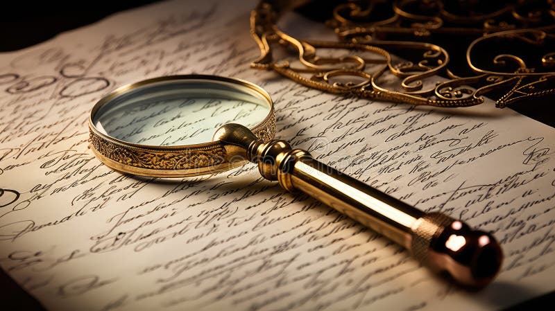 Up Document Magnifying Glass Stock Illustration - Illustration of ...